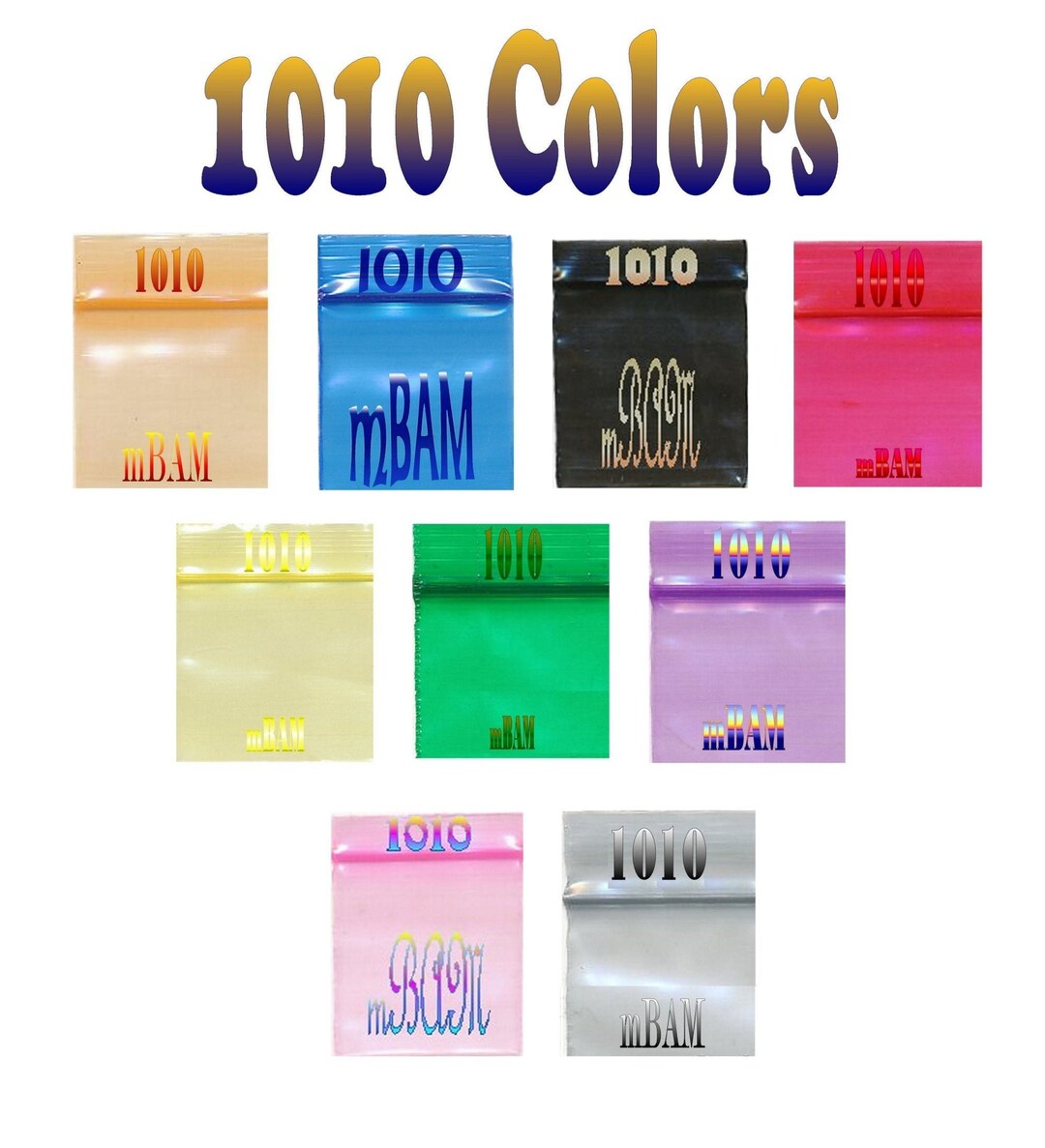 1010 RAINBOW COLOR Lot of Apple Zip Mini Baggies Mix Size 1x1" Blue ...