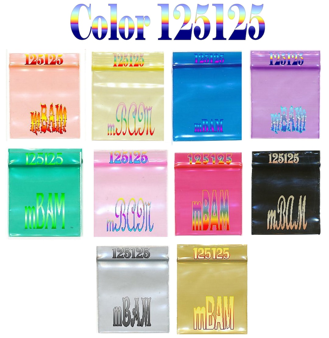 125125 RAINBOW COLOR Lot of Apple Zip Mini Baggies 1.25x1.25" Green ...