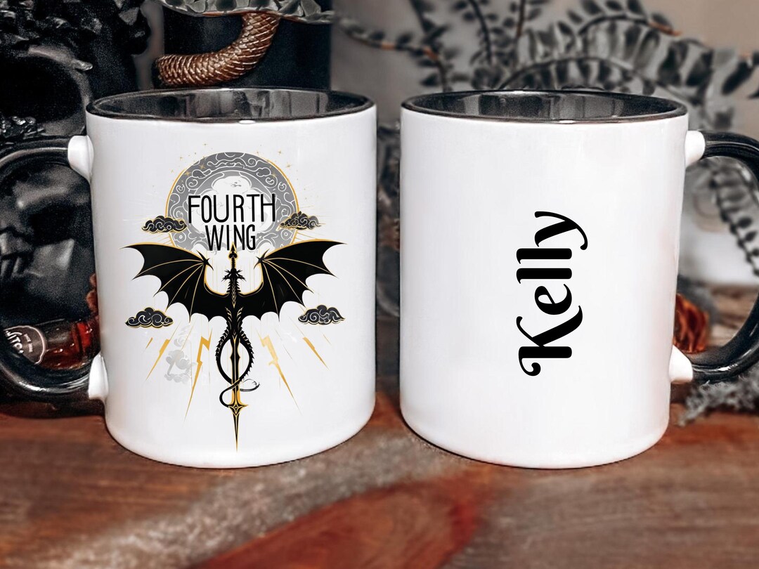 Fourth Wing Mug Dragon College Personalized Mug Book Nook Gift Book ...