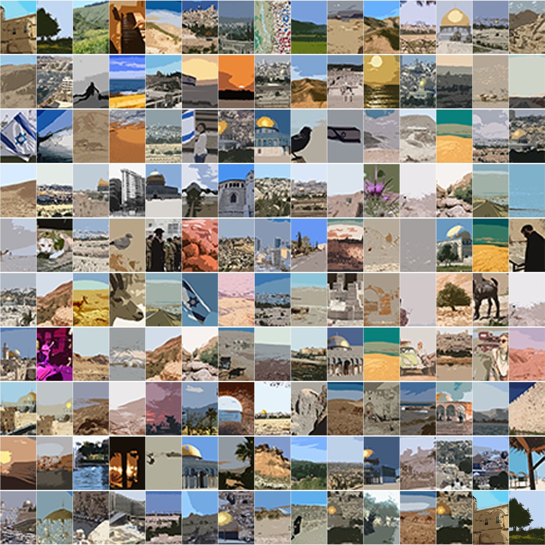 Israel Collage Kit, Israel Printable Art, Printable Israel Wall Art ...