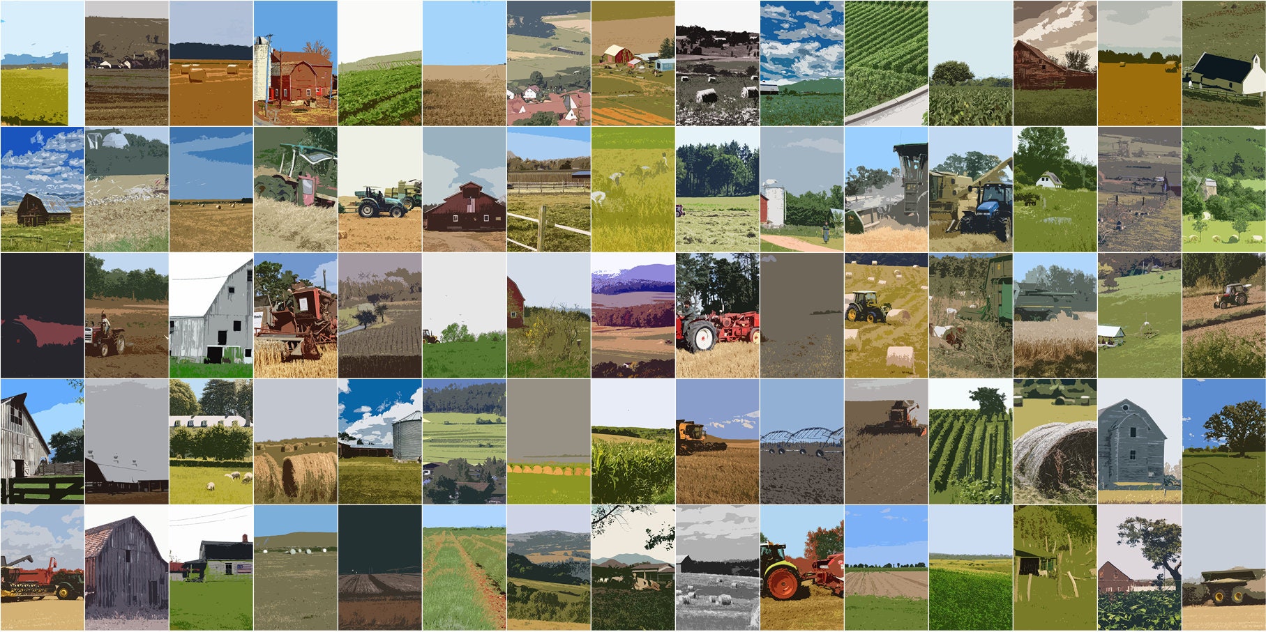 Farm Collage Kit Farm Printable Art Printable Farm Wall Art - Etsy