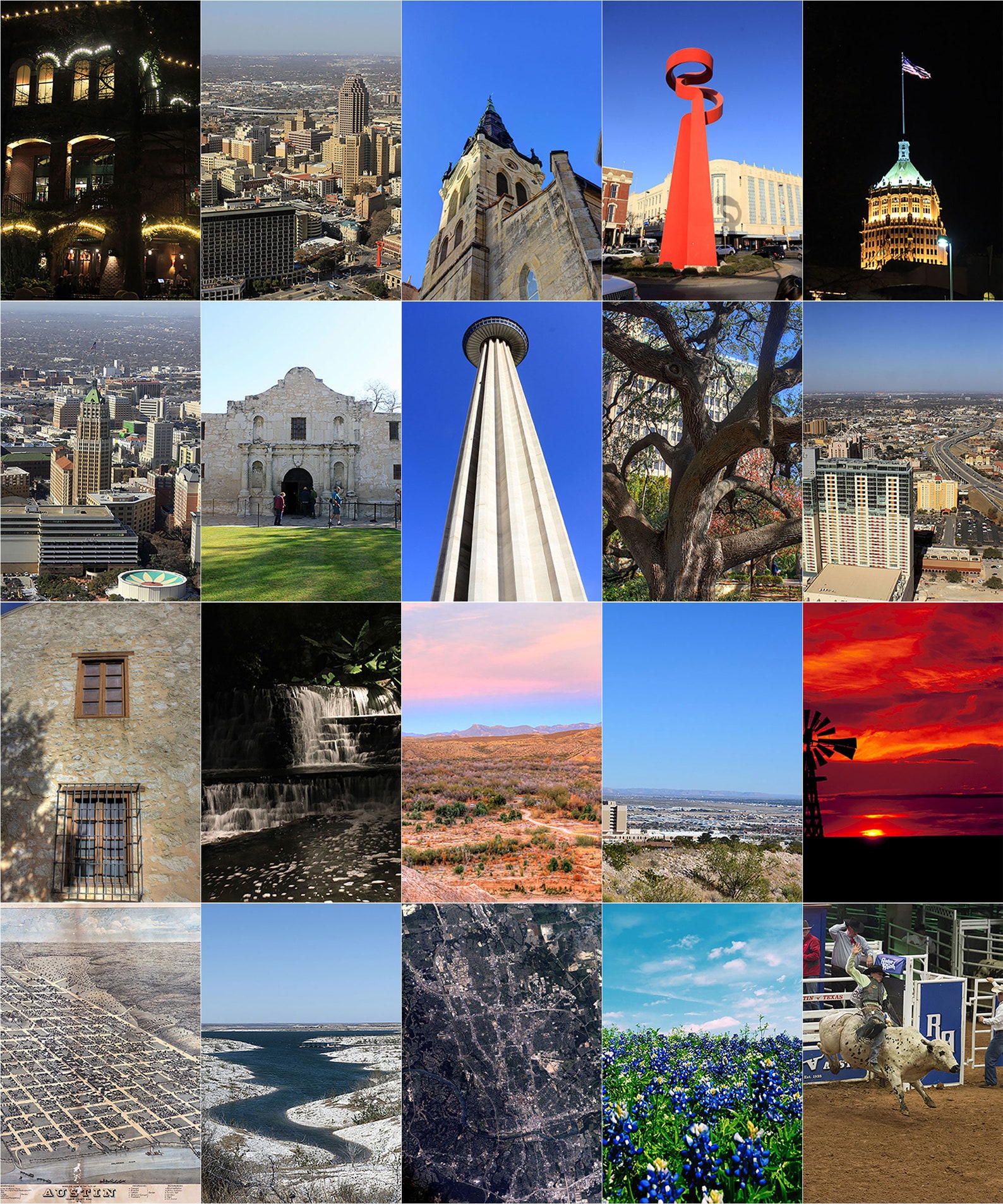 Texas Collage Kit Texas Wall Art Wall Collage Digital - Etsy