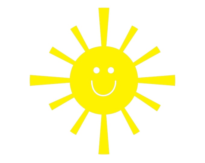 Sun SVG Happy Sun SVG Sun Cut File Cute Sun SVG Sun Svg - Etsy
