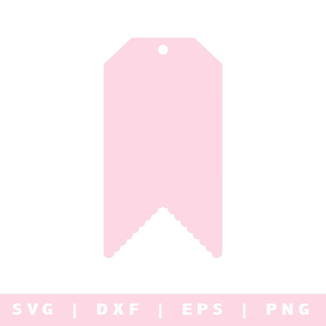 Scalloped Flag Tag SVG - Gift Tags - Gift Tag SVG - Gift Tag Template ...