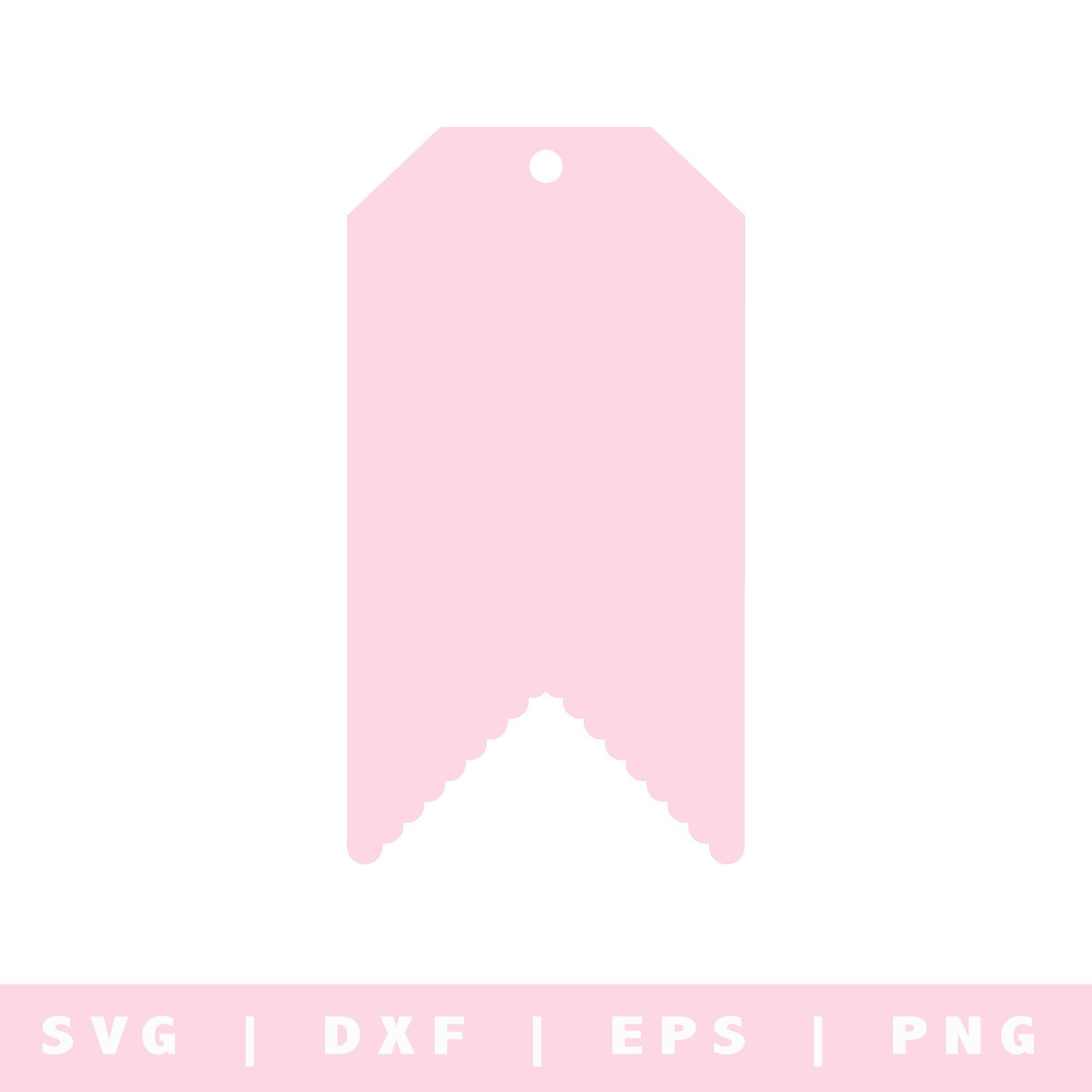Scalloped Flag Tag SVG - Gift Tags - Gift Tag SVG - Gift Tag Template ...