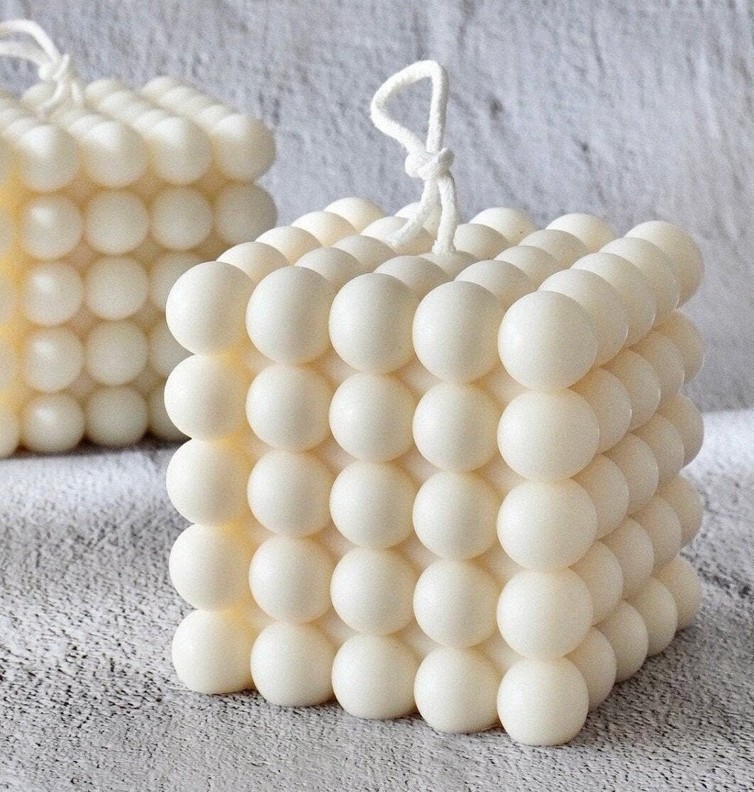 Large Bubble Candle/cube Candle/ Big Bubble Cube /soy | Etsy