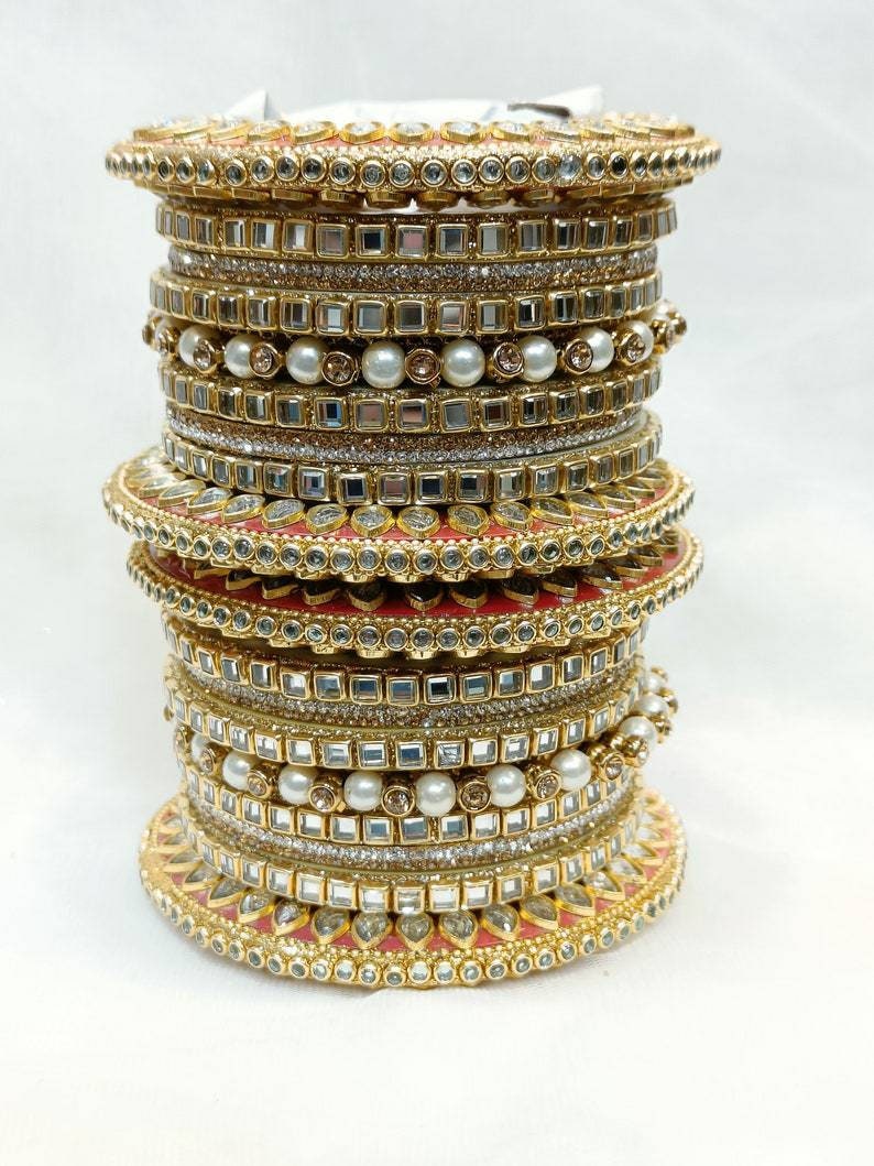 Wedding Chura Rajwada Wedding Chura Rajwadi Kundan Chura Chuda Dulhan Chuda Dulhan Bangles Set ...