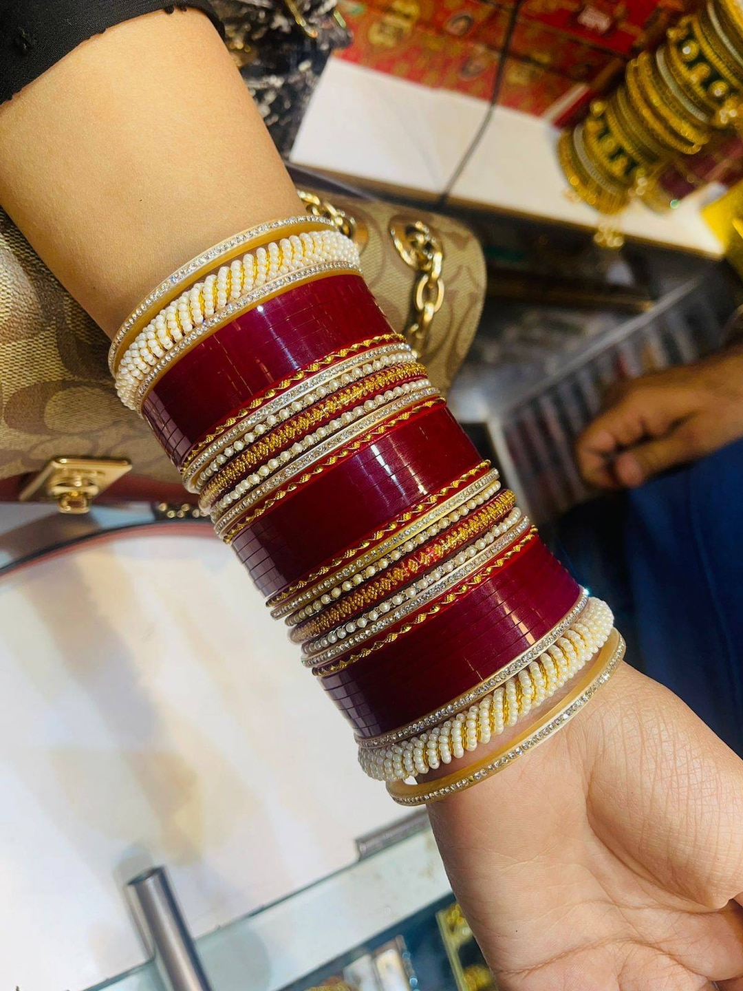 Buy Bridal Chuda With Pearls Panjabi Bridal Chura Pakistani Bride ...