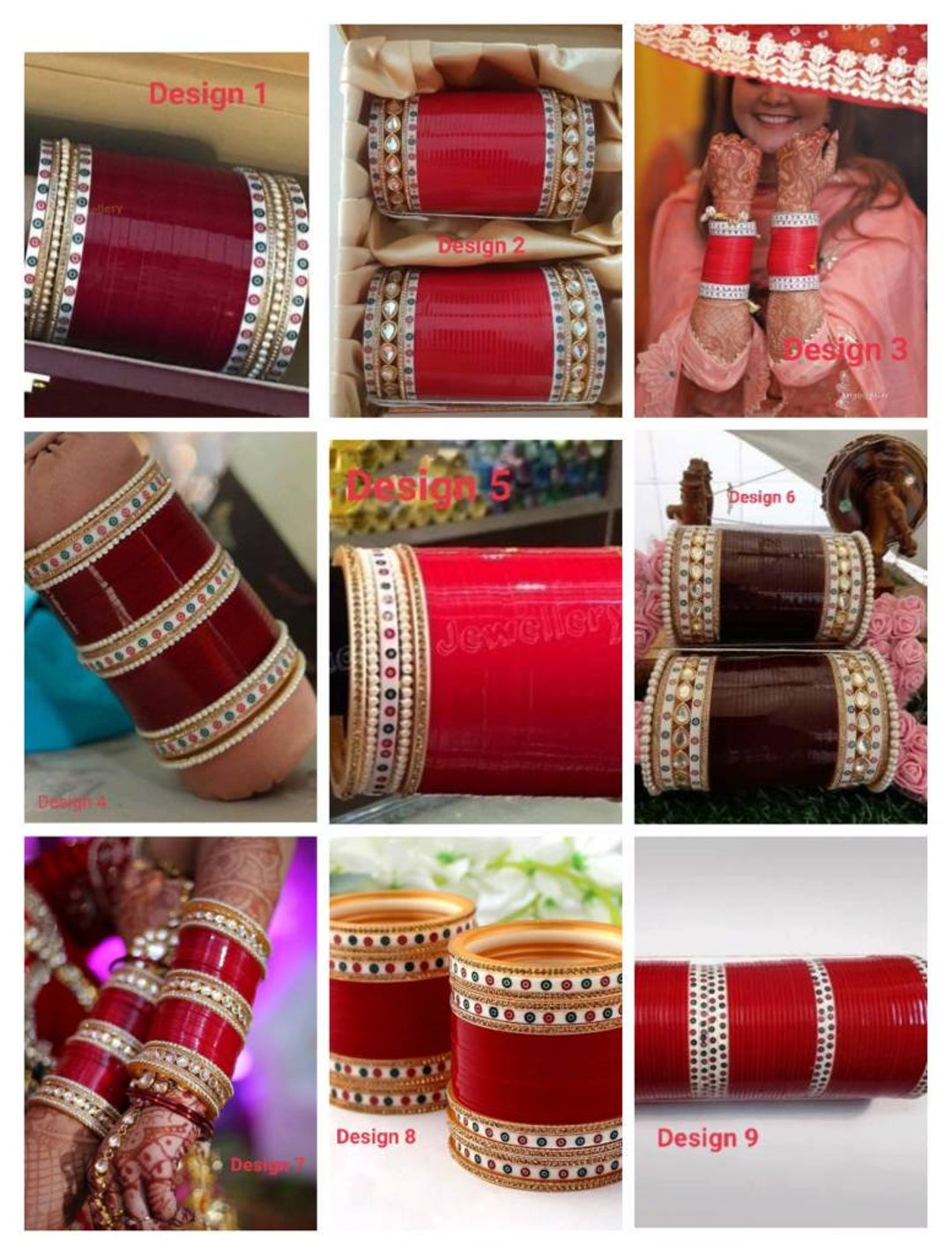 Red Maroon Chuda Beautiful Bridal Bangles Set Panjabi Chuda Pakistani ...