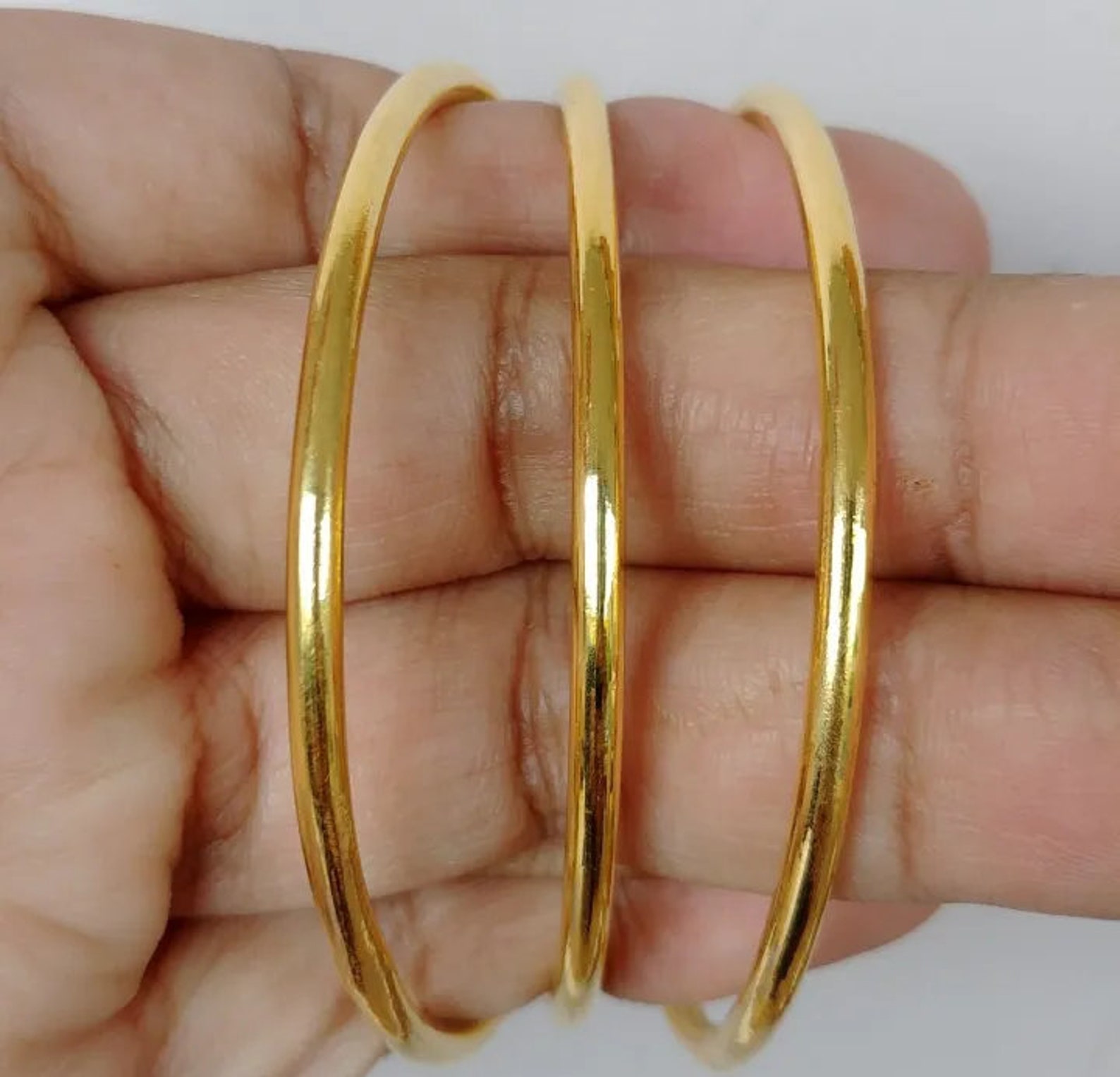 Latest One Gram Gold Plated Set of 4 Plain Bangles Traditional Bangles ...