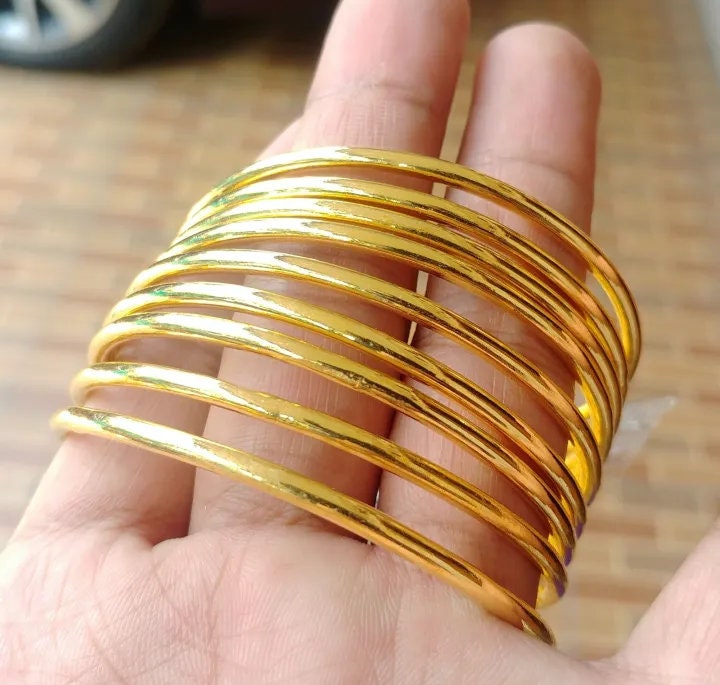 Latest One Gram Gold Plated Set of 4 Plain Bangles Traditional Bangles ...