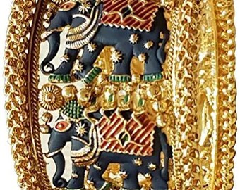 Gold Kada Bangles - Etsy