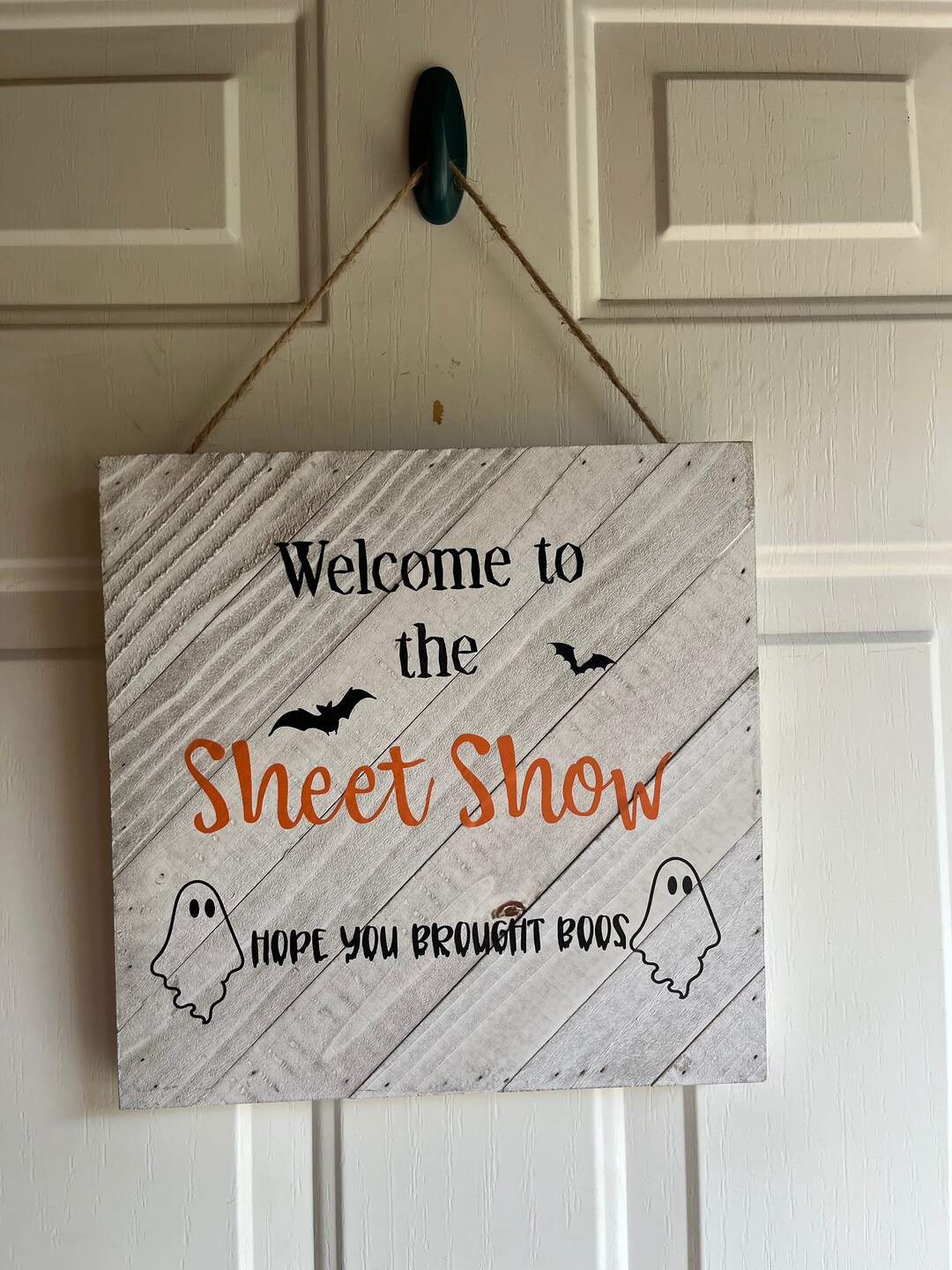 Halloween Door Sign Welcome to the Sheet Show - Etsy