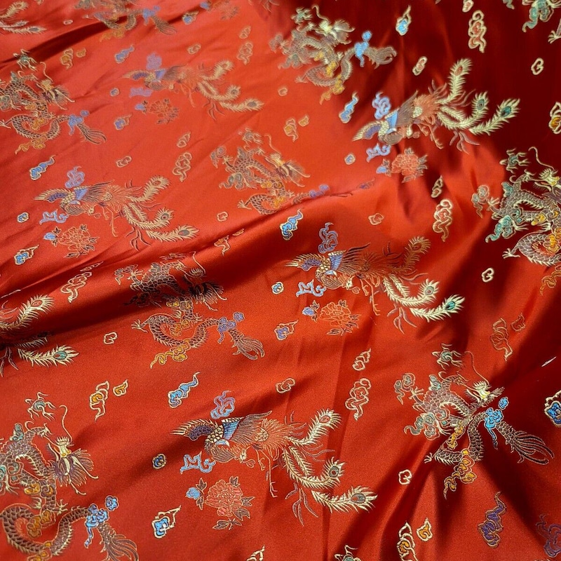 Red Silk Fabric - Etsy