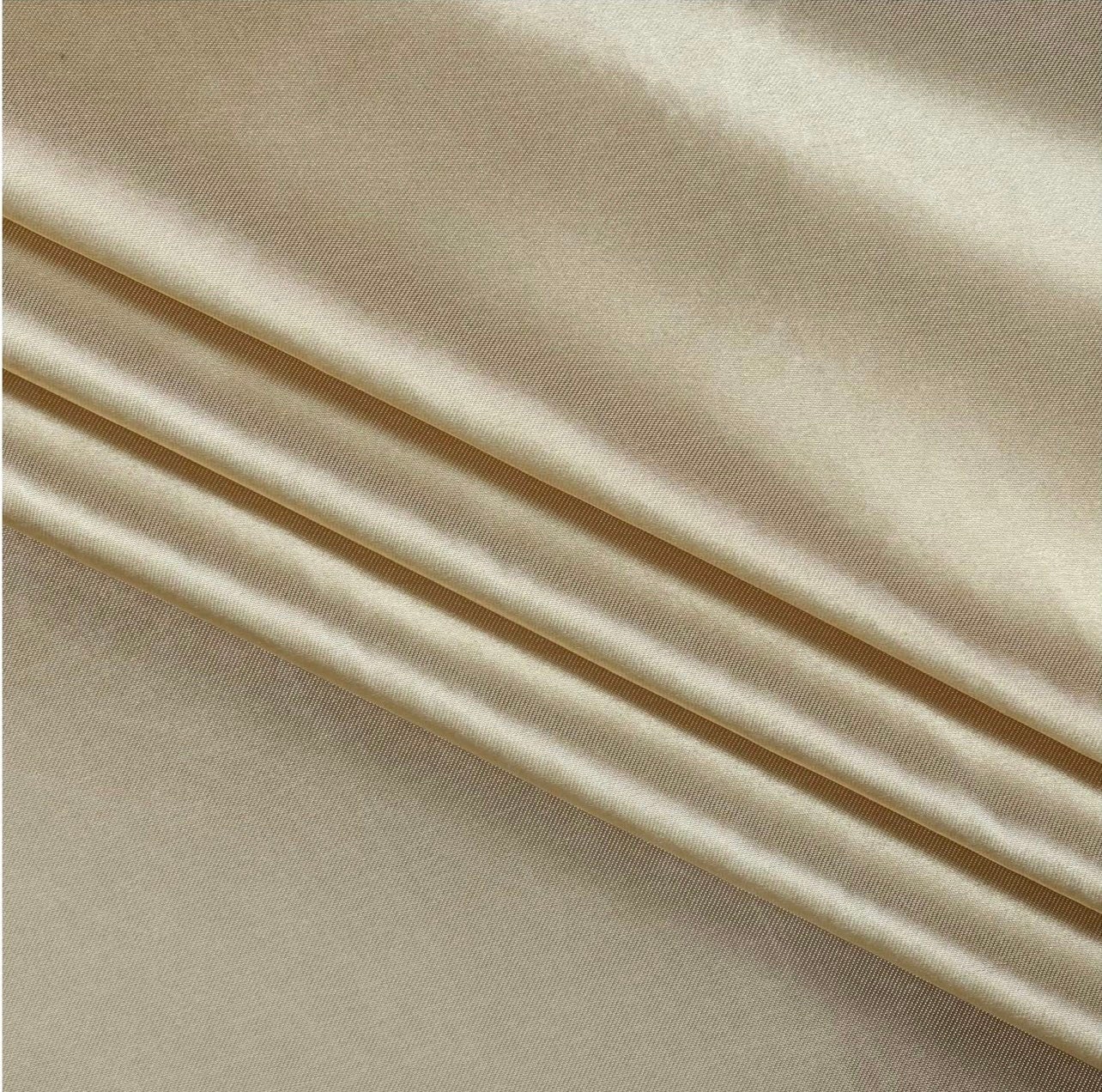 Champagne Gold Charmeuse Satin Fabric | Champagne Gold Stretch Satin| 58” Wide Silky, Bridal ...