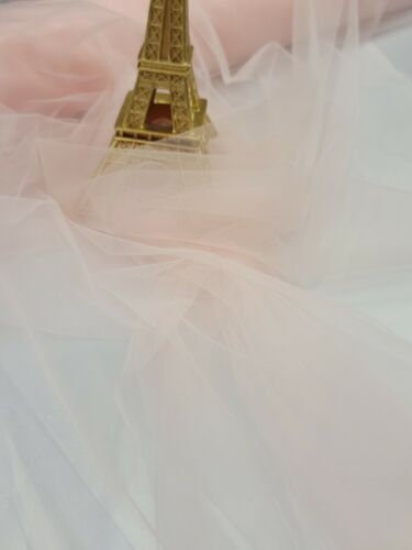 Blush Italian Tulle Fabric by the Yard Soft Dress Stretch on the Width ...