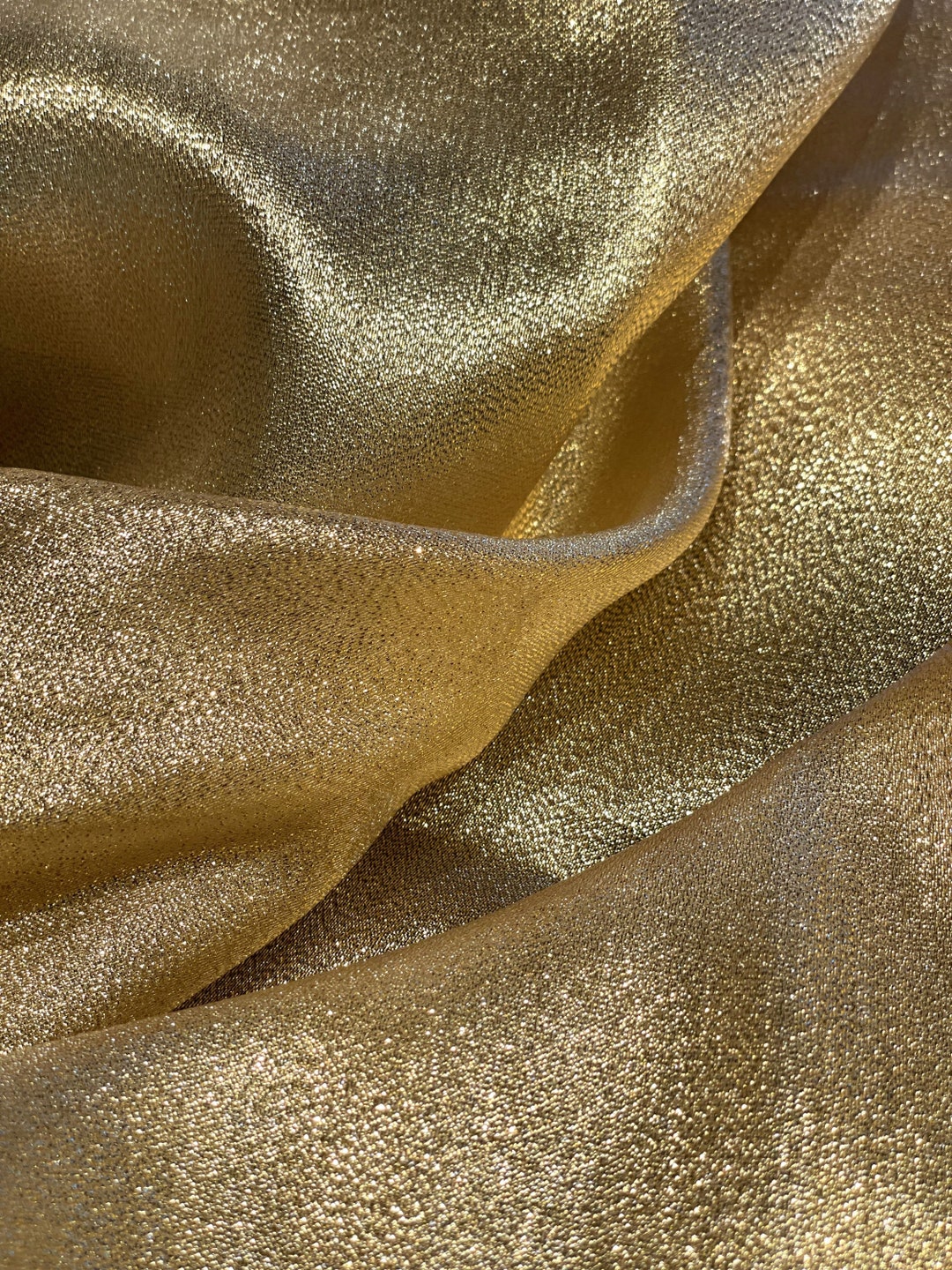 Gold Metallic Lame Fabric | Silk Metallic Lame Fabric | Draping ...