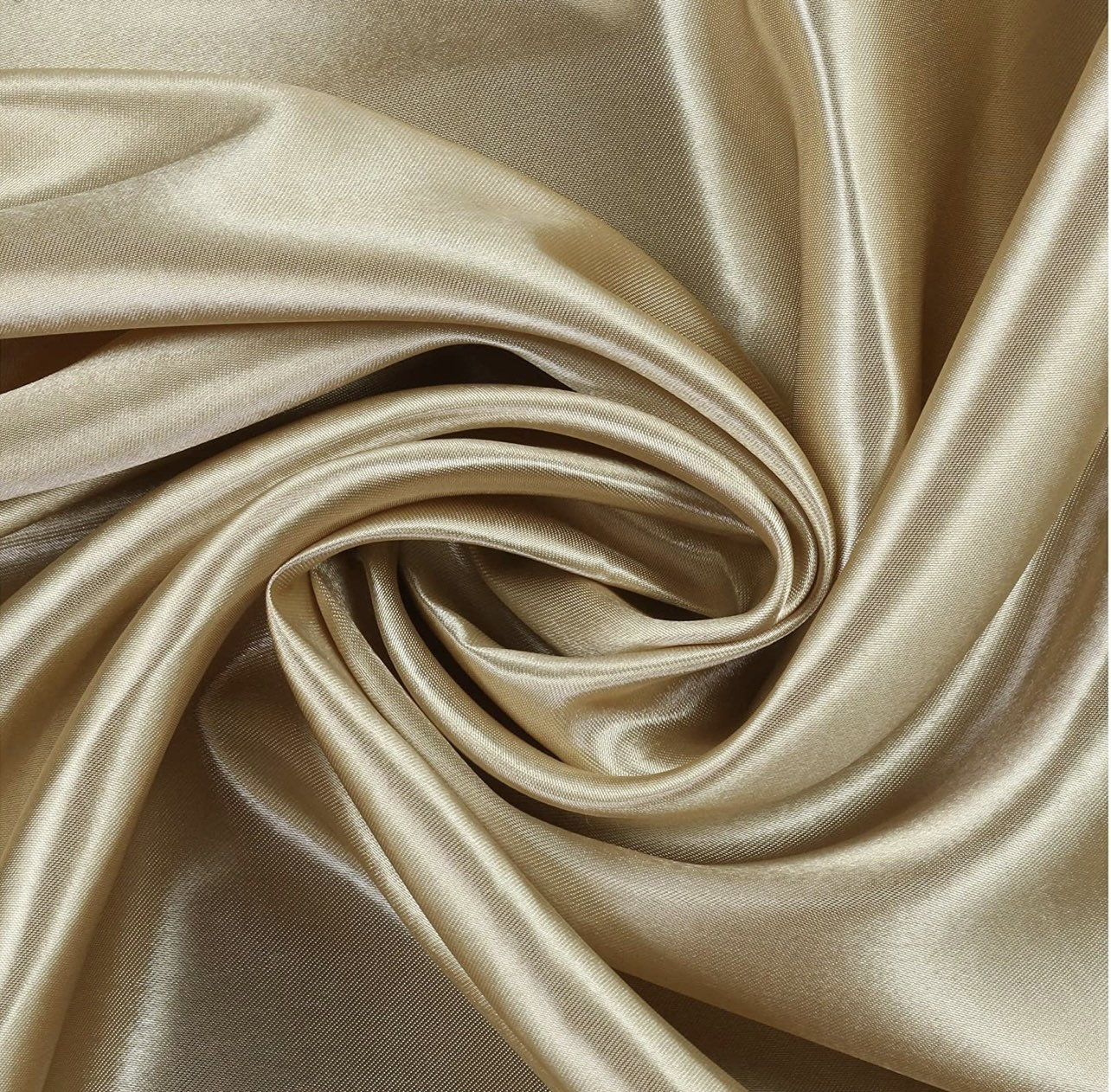 Champagne Gold Charmeuse Satin Fabric | Champagne Gold Stretch Satin| 58” Wide Silky, Bridal ...