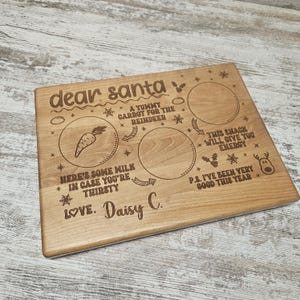 Dear Santa Tray / Santa Tray / Milk and Cookie Tray / Personalized ...