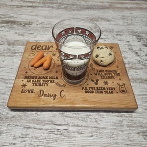 Dear Santa Tray / Santa Tray / Milk and Cookie Tray / Personalized ...