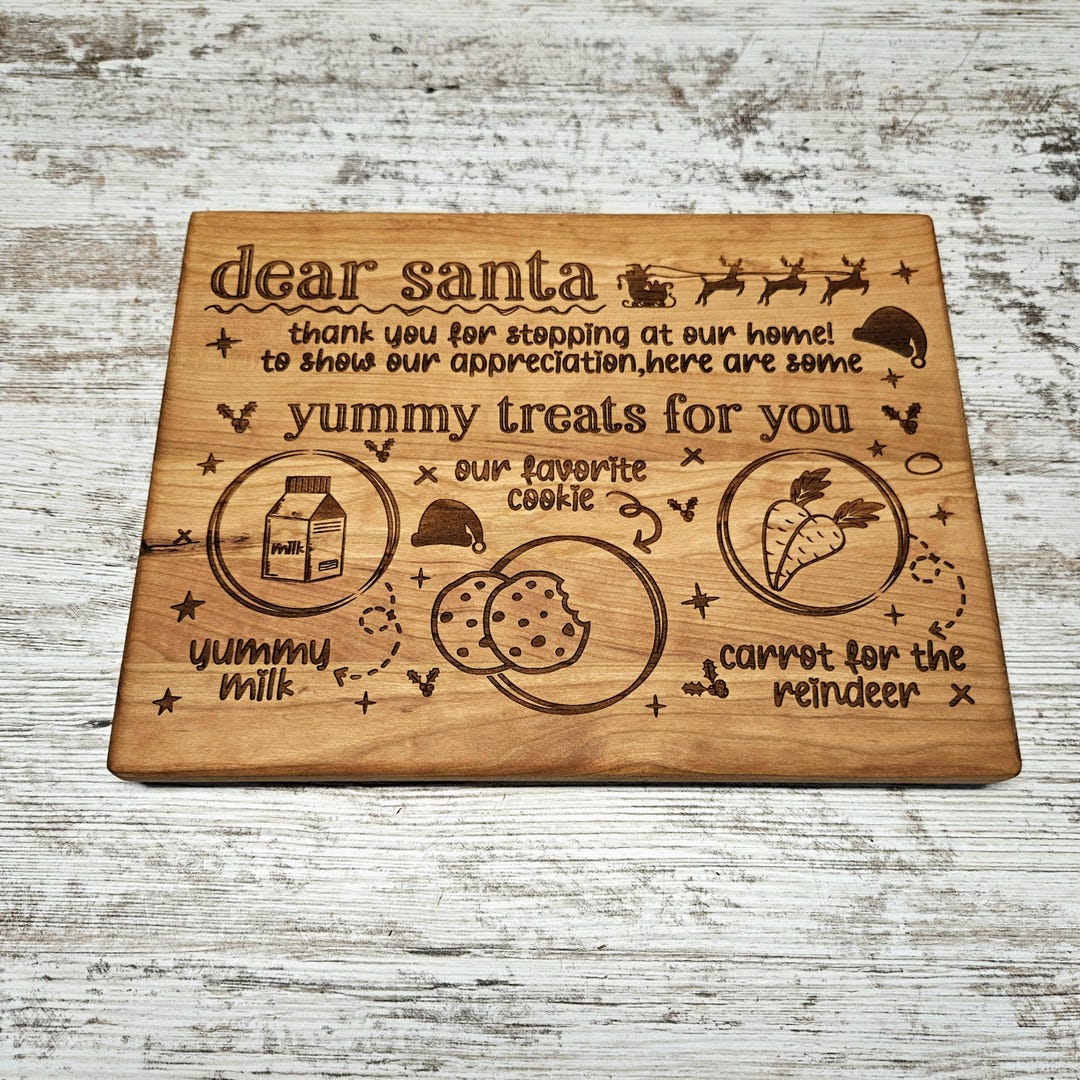 Dear Santa Tray / Santa Tray / Milk and Cookie Tray / Personalized ...