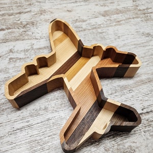 Personalized Airplane Wooden Catchall Food Safe Tray - Etsy
