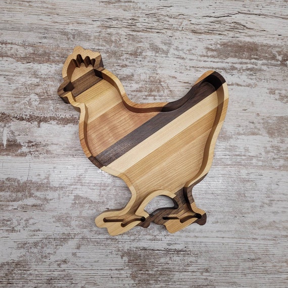 Chicken Wooden Tray Food Safe Catch All Tray | Etsy
