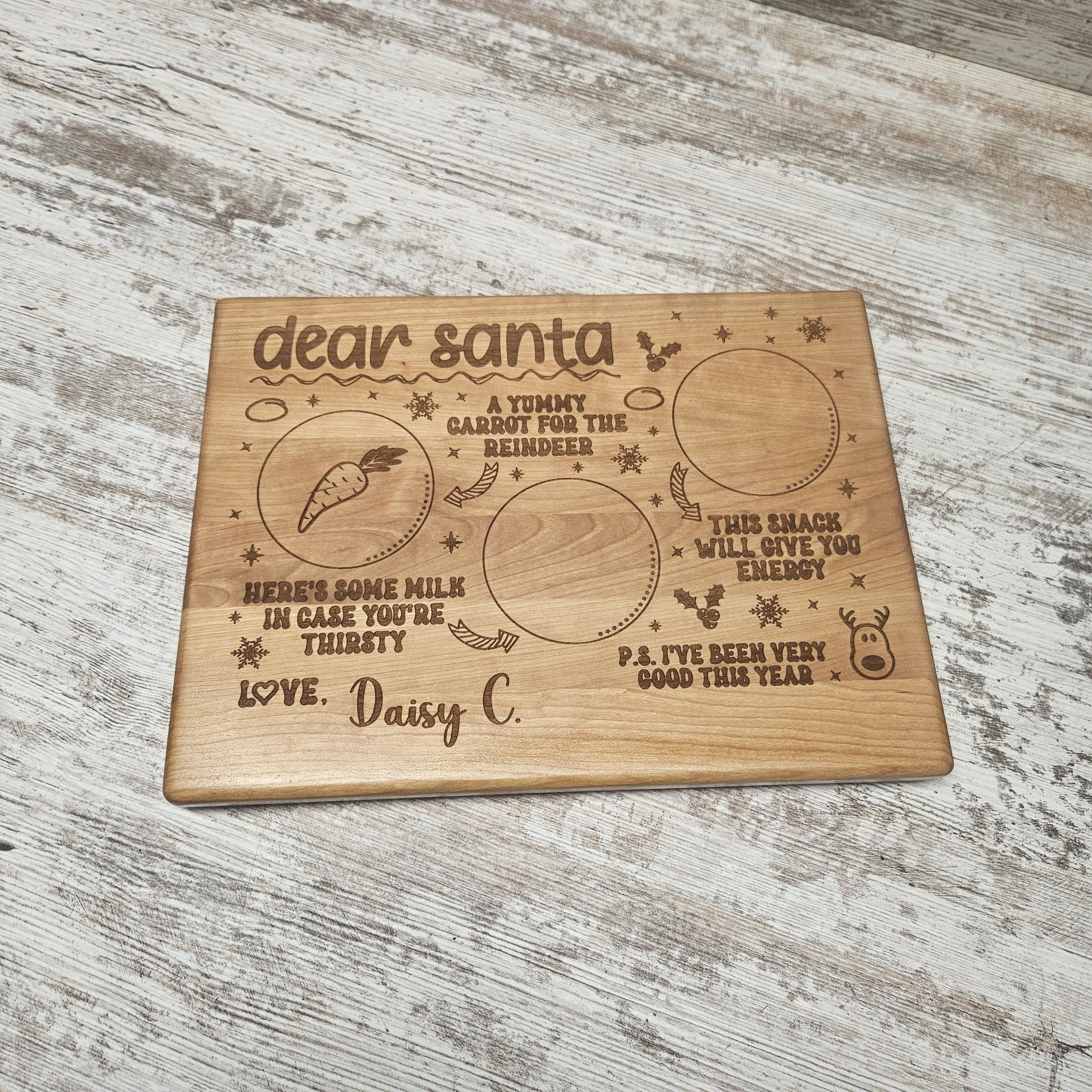 Dear Santa Tray / Santa Tray / Milk and Cookie Tray / Personalized ...