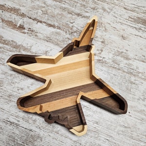 Fighter Jet | Wooden Catchall Tray | Jet Lover Gift - Etsy