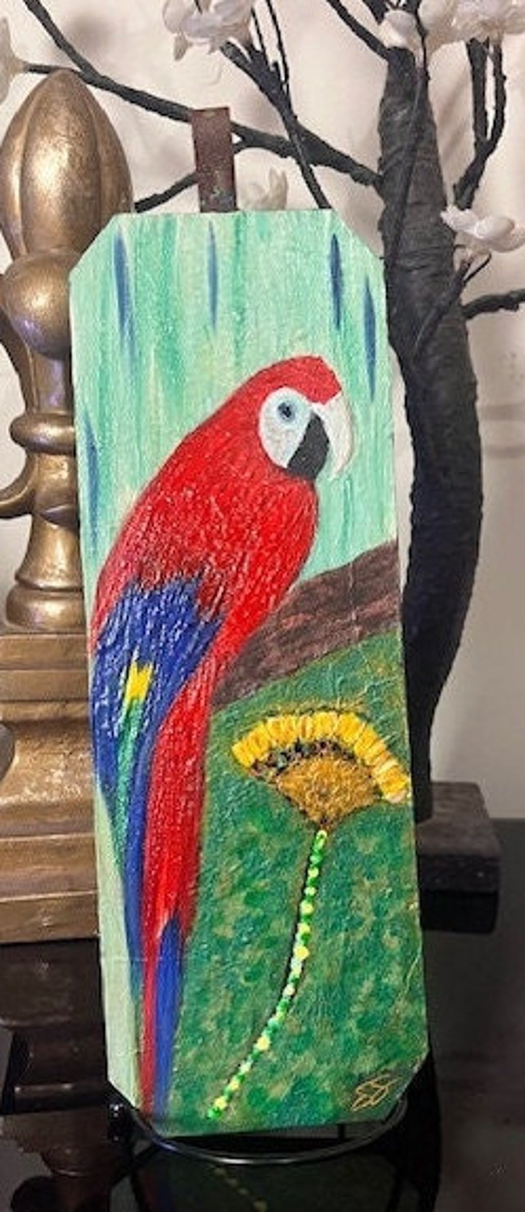 Parrot Painting Parrot Painting Parrot Acrylic Painting Parrot Wall ...