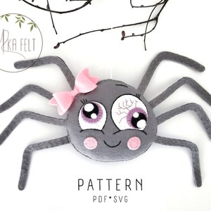 Spider Patter, Felt Spider, Pdf Patter, Svg Pattern, Sewing Pattern ...