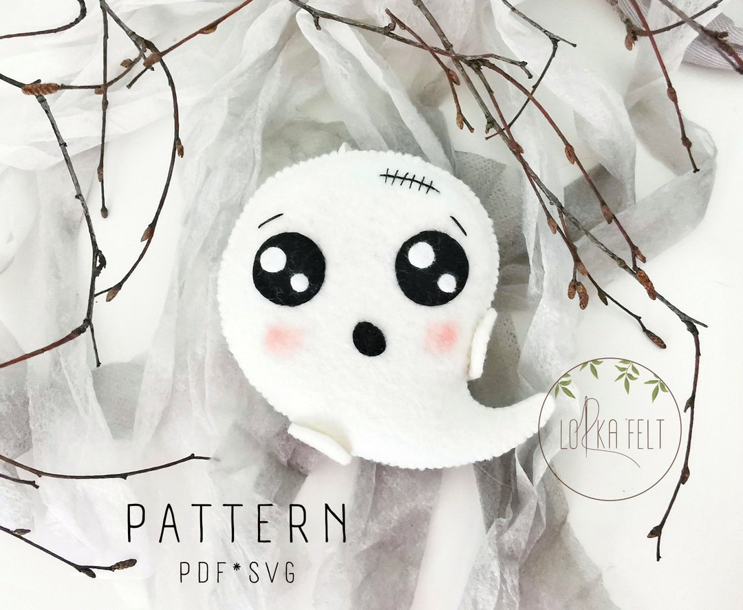 Ghost Pattern, Felt Ghost, Felt Pattern, Pdf Pattern, Svg Pattern ...