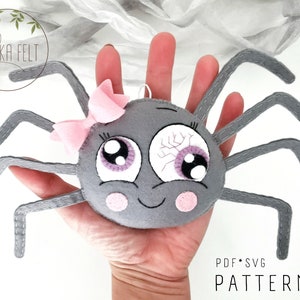 Spider Pattern, Felt Spider, Pdf Pattern, Svg Pattern, Sewing Pattern ...