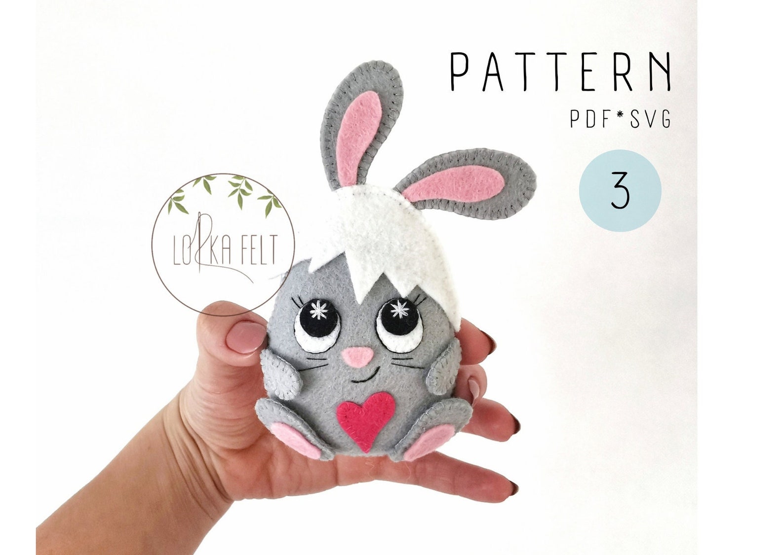 Easter Bunny Pattern PDF Pattern SVG Pattern Felt Pattern | Etsy