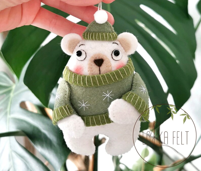 Polar Bear Pattern Felt Pattern Sewing Pattern Pdf Felt - Etsy