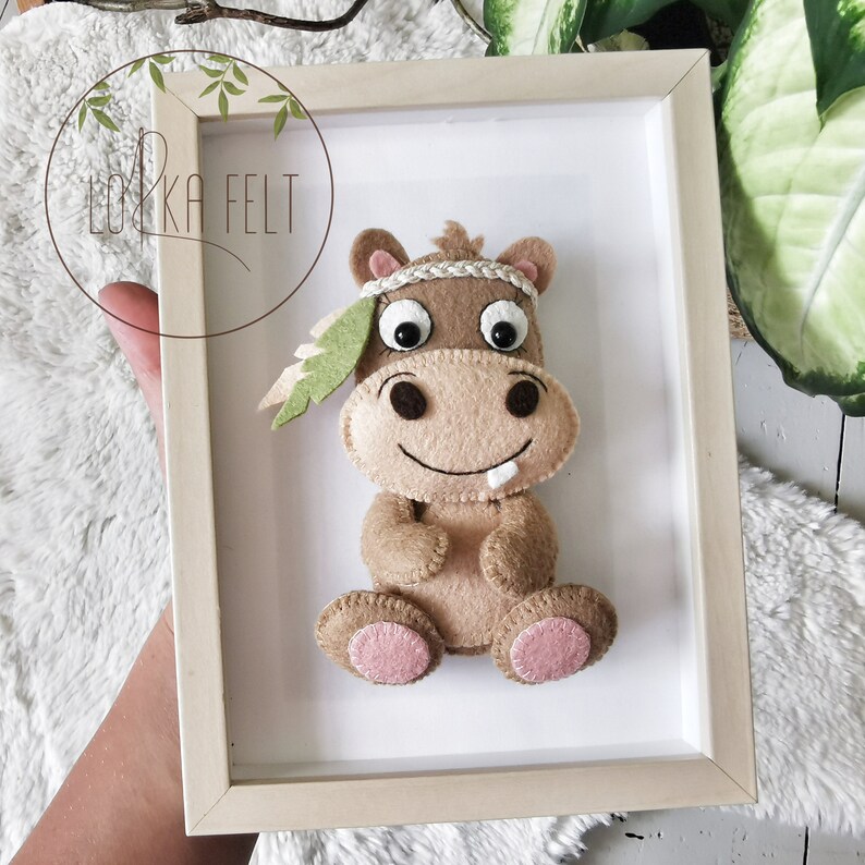 Hippo Felt Patterm Pdf Pattern Svg Pattern Felt Pattern - Etsy