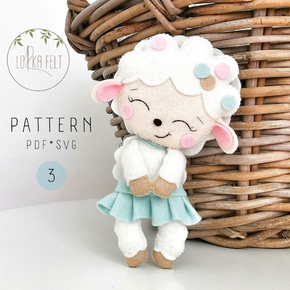 Lamb Pdf Pattern Sheep Pattern Felt Pattern Pdf Pattern - Etsy
