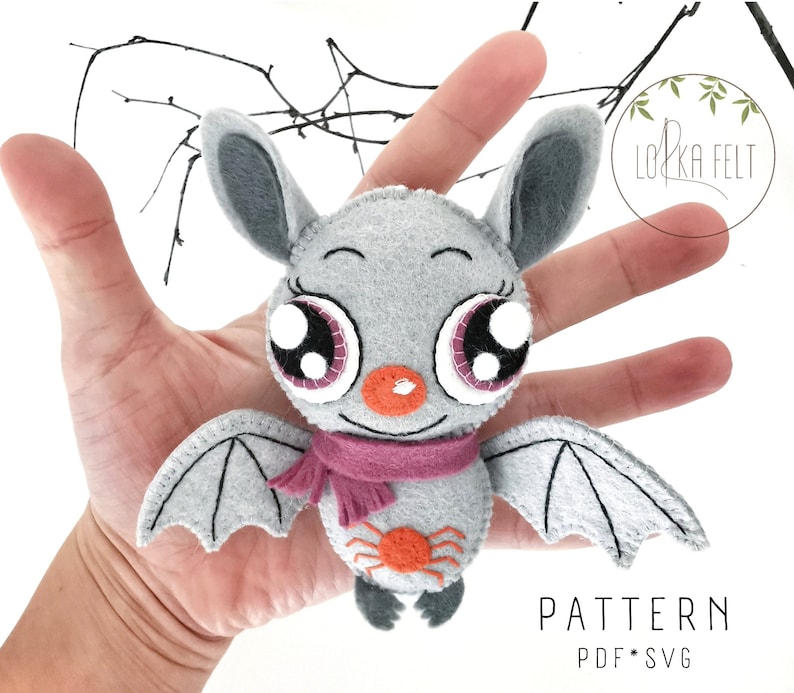 Bat Pattern PDF Pattern SVG Pattern Felt Pattren Pdf Felt - Etsy