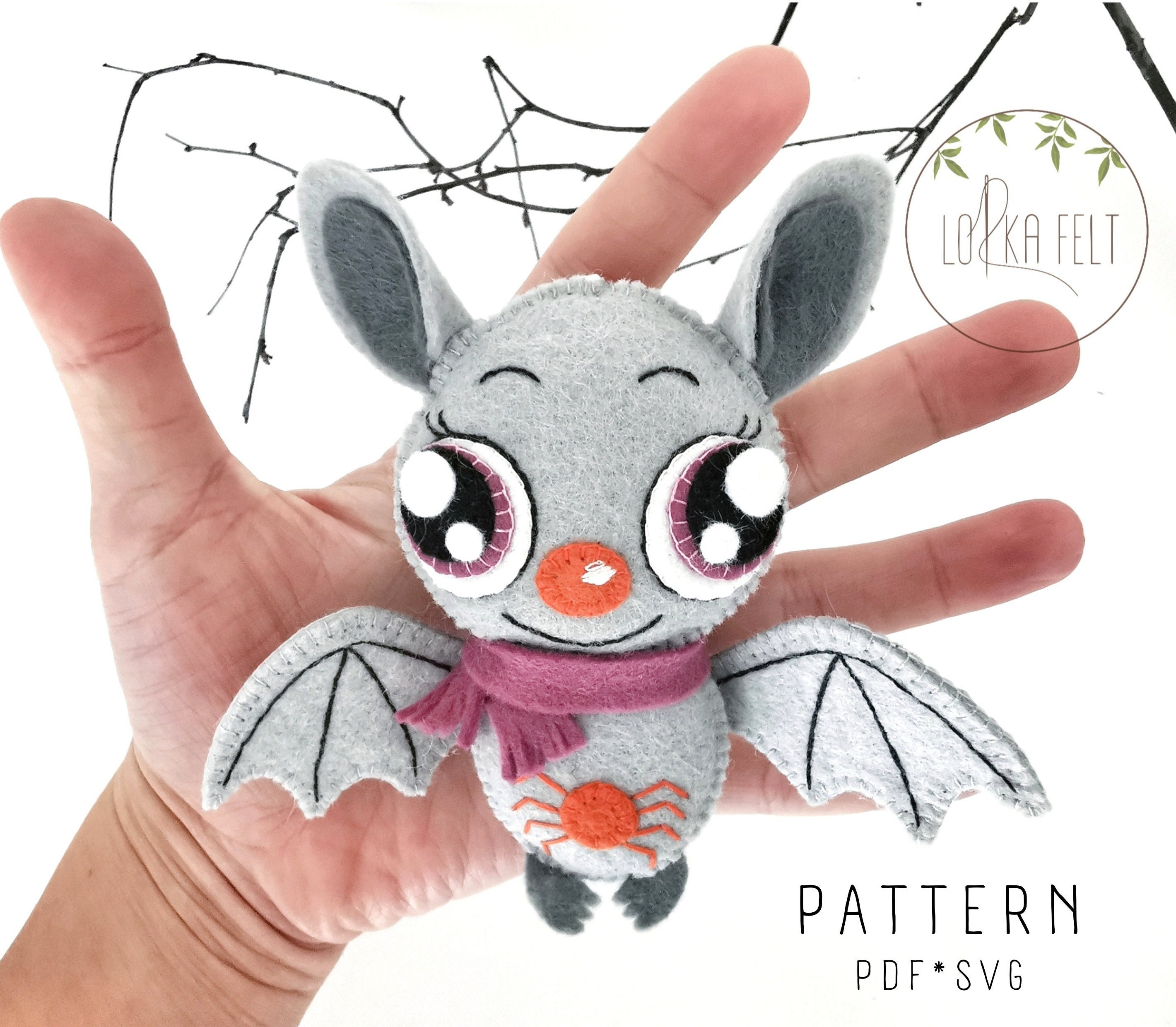Bat Pattern PDF Pattern SVG Pattern Felt Pattren Pdf Felt - Etsy UK