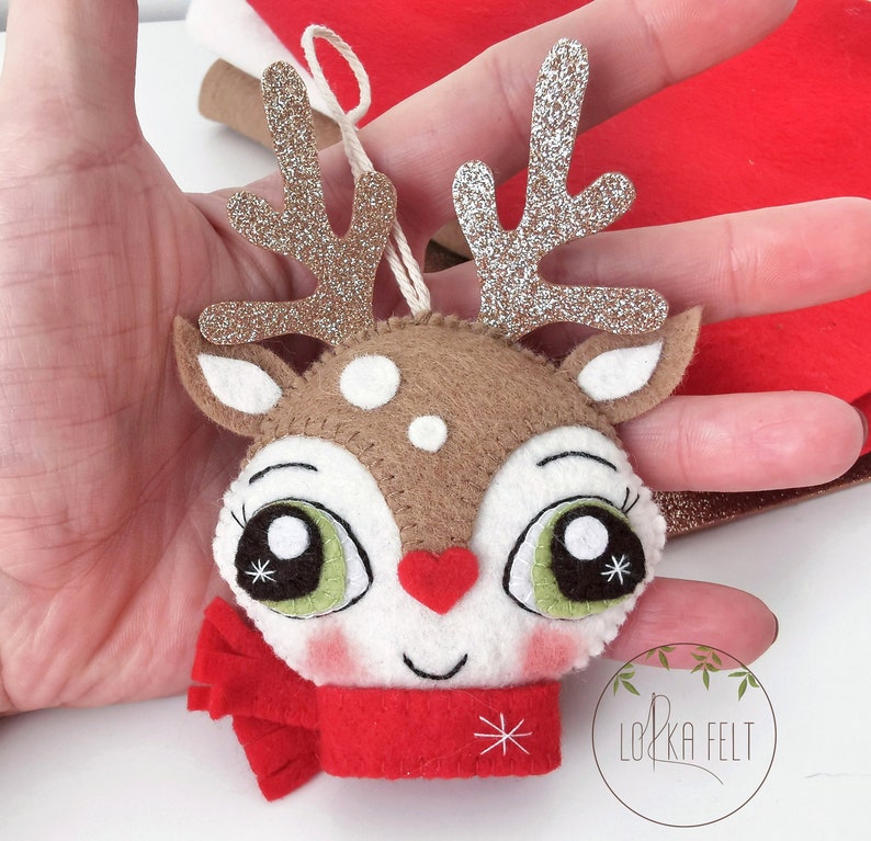 Christmas Deer, Deer Pattern, Pdf Pattern, Felt Pattern, Svg Pattern ...