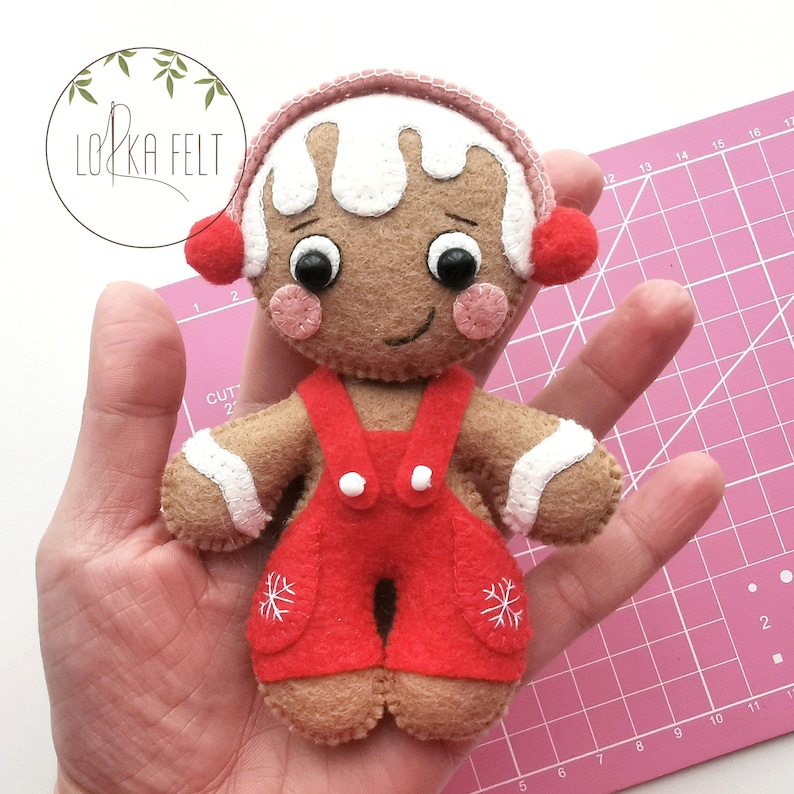 Gingerbread Boy Pattern, Gingerbread Man, Felt Patten, Pdf Pattern, Svg ...