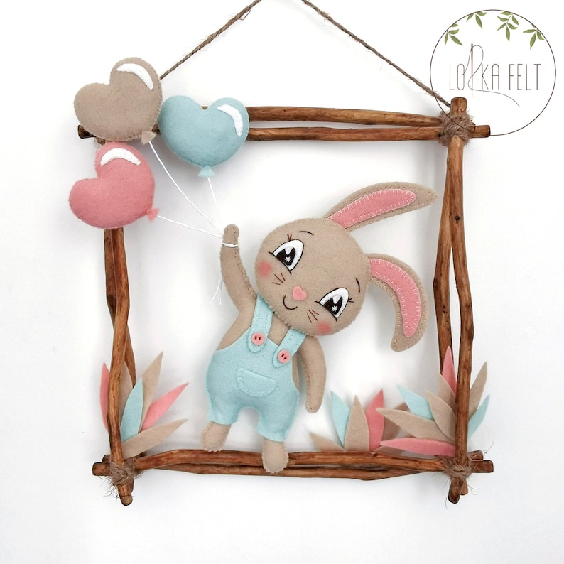 Bunny Felt Pattern PDF Felt Pattern PDF Pattern Felt | Etsy