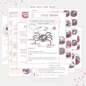 Spider Pattern, Felt Spider, Pdf Pattern, Svg Pattern, Sewing Pattern ...