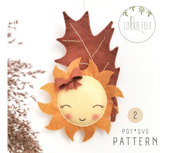 Sun Patterm Felt Pattern PDF Pattern SVG Pattern Sewing - Etsy
