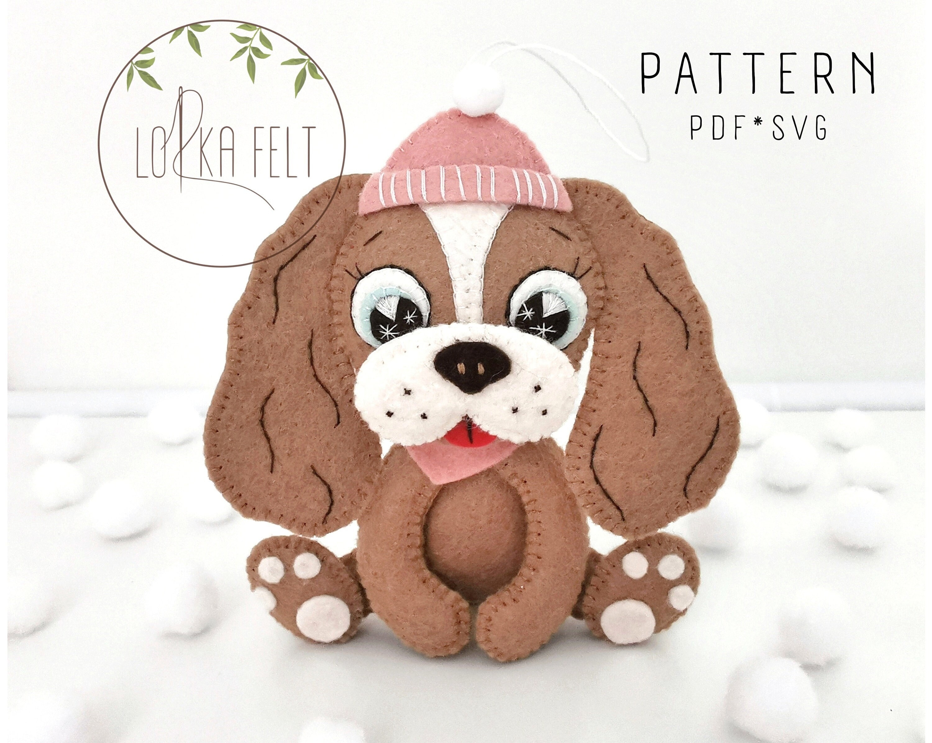 Dog Pattern, Felt Dog, PDF Pattern, SVG Pattern, Felt Pattern, Sewing ...