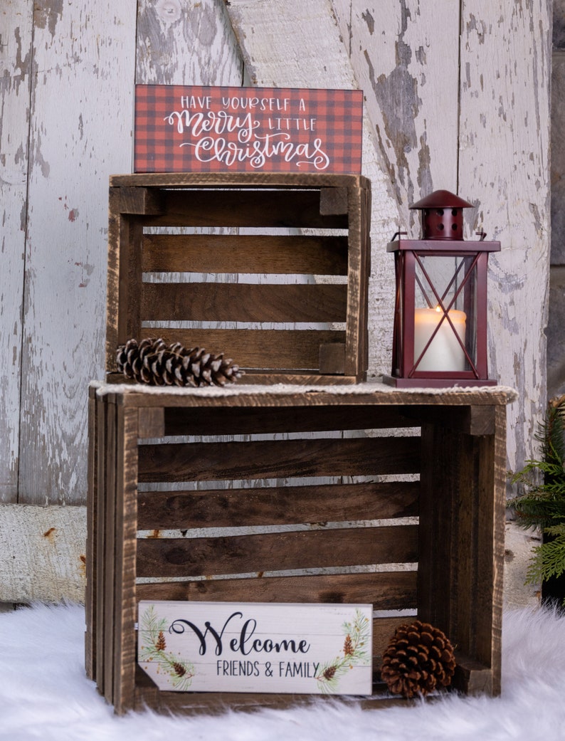 Decorative Wooden Crates - Etsy