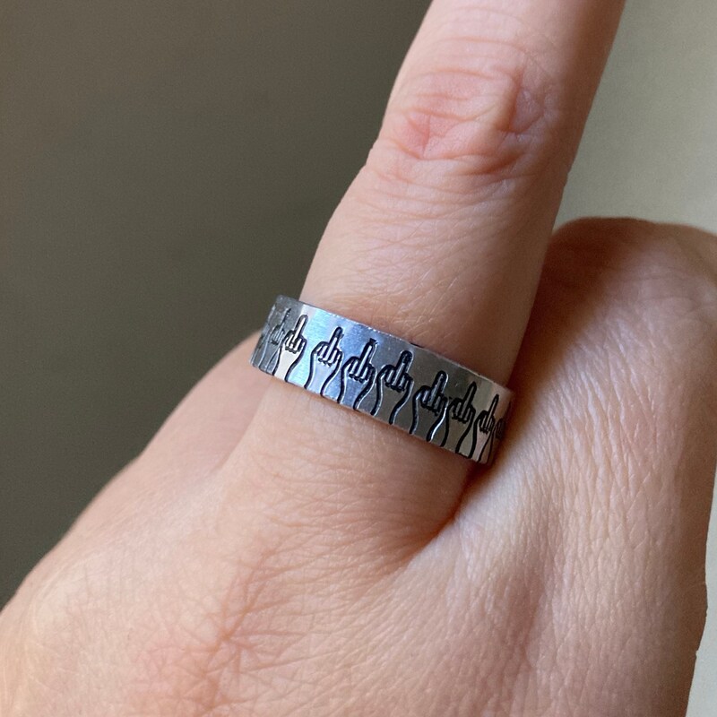 Middle Finger Ring - Etsy