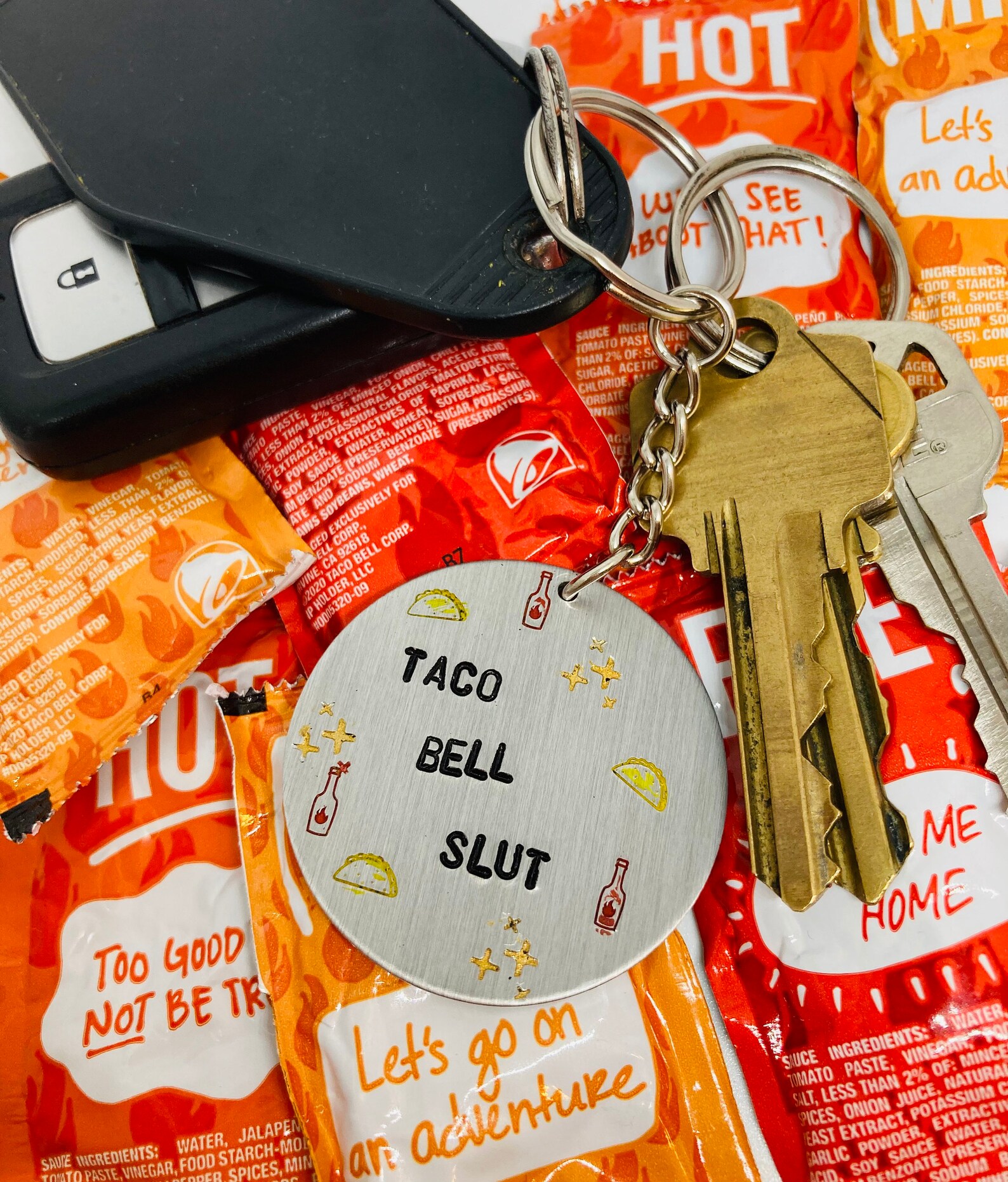 Taco Bell Keychain Taco Bell Svg - Etsy