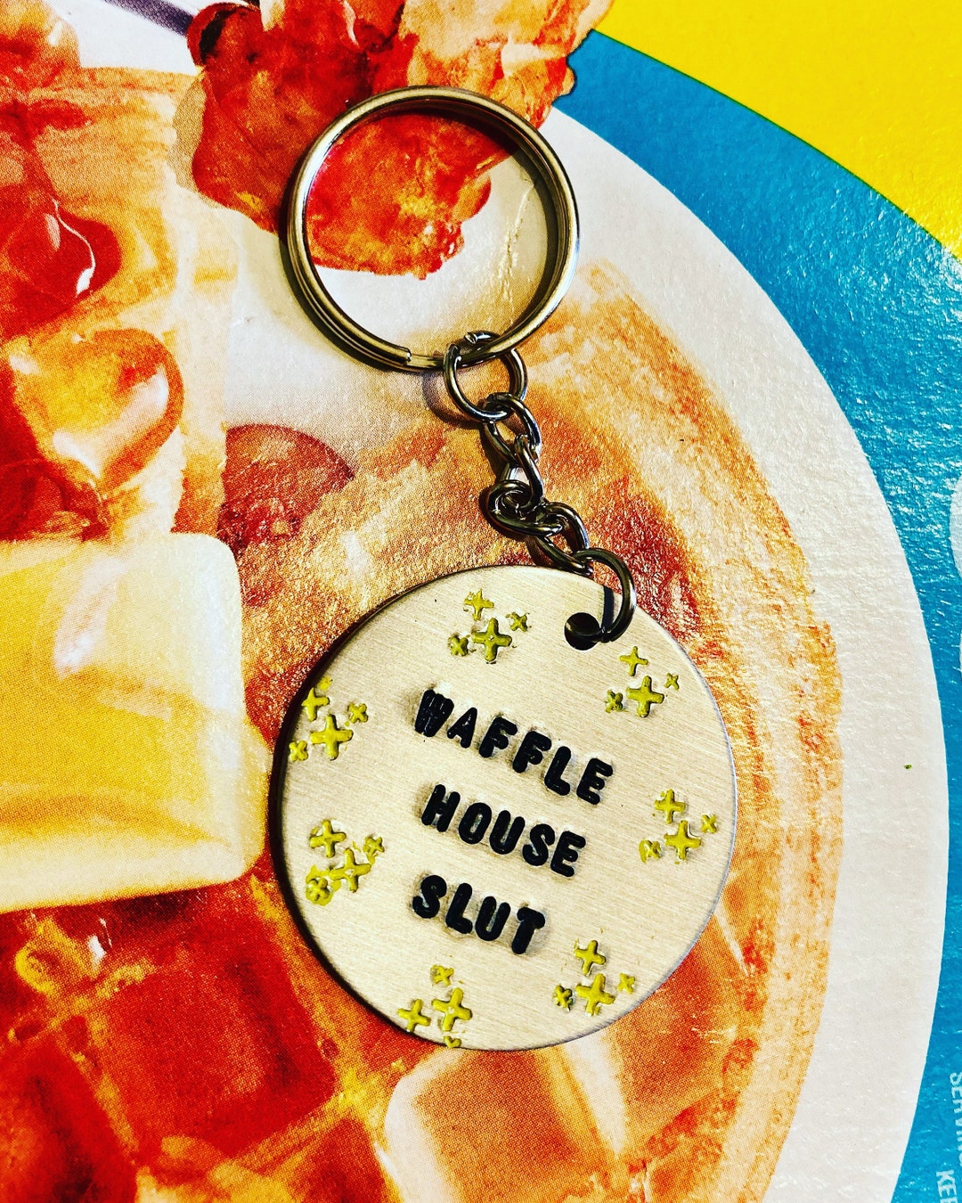 House of Waffles Keychain - Etsy