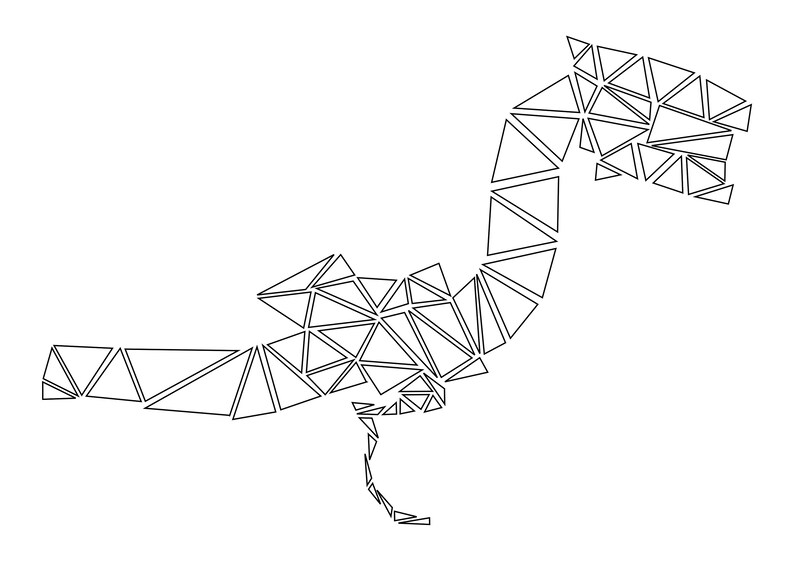 Horizon Zero Dawn Watcher Outline Abstract Triangles - Etsy